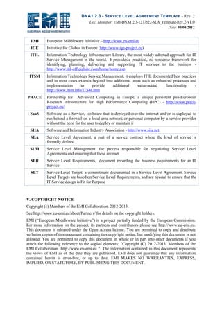 Information Technology Service Level Agreement Template