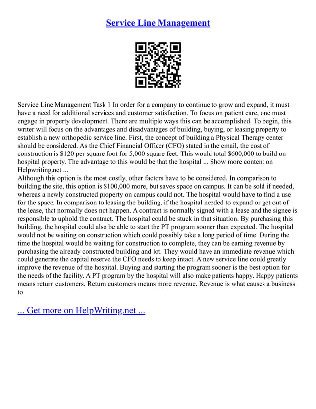 Service Line Management | PDF