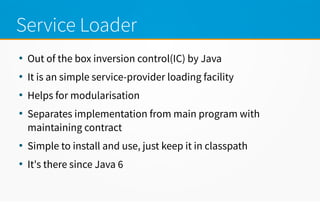 Service loader in Java | PPT