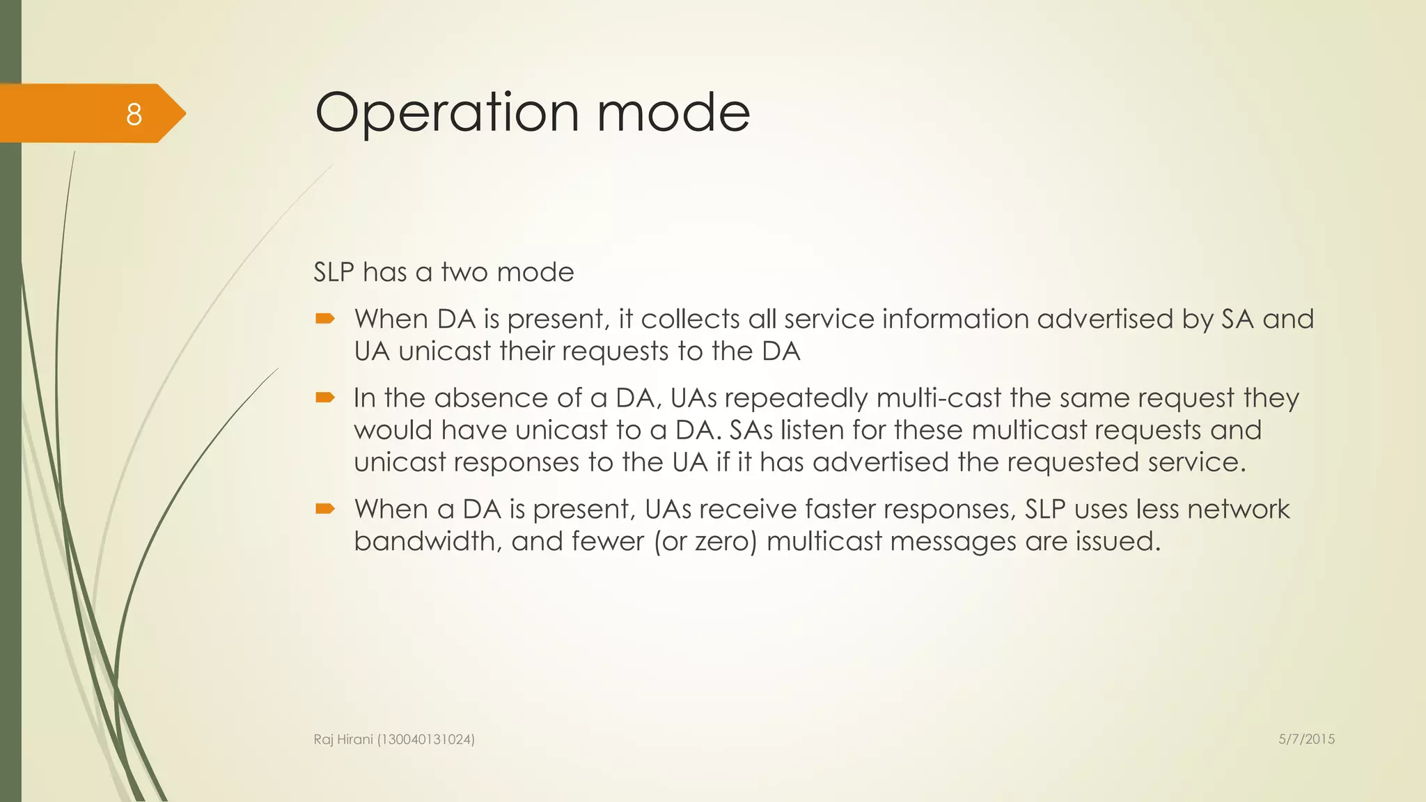 Service location protocol (slp) | PPT