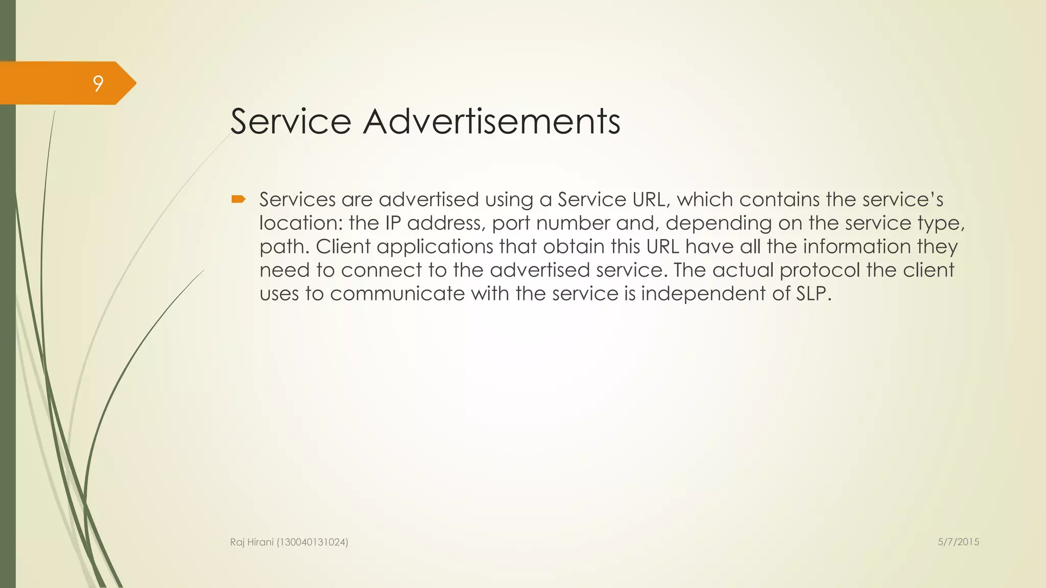 Service location protocol (slp) | PPT