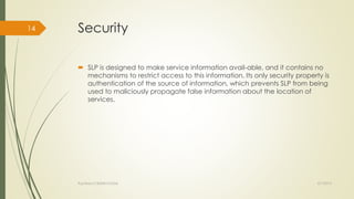 Service location protocol (slp) | PPT