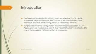 Service location protocol (slp) | PPT