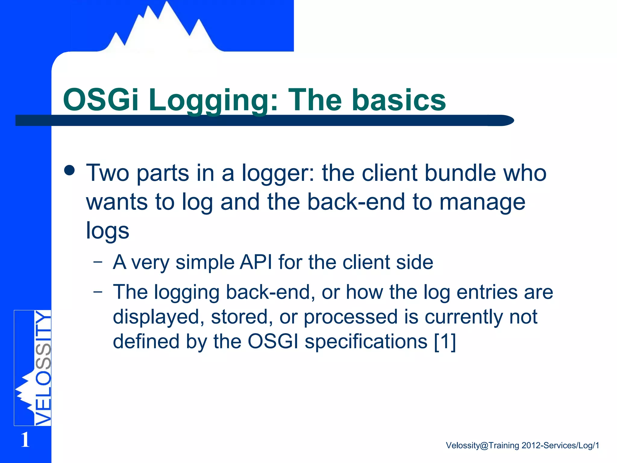 Service Logging | PPT | Operating Systems | Computer Software and Applications