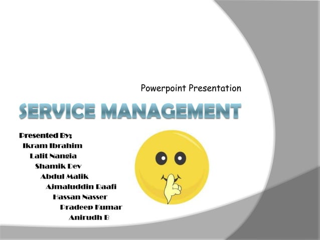Service management | PPT
