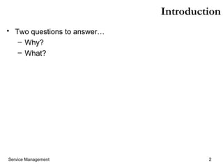 Service Management | PPT