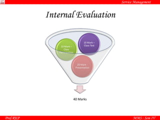service management - Masters of Management studies | PPT