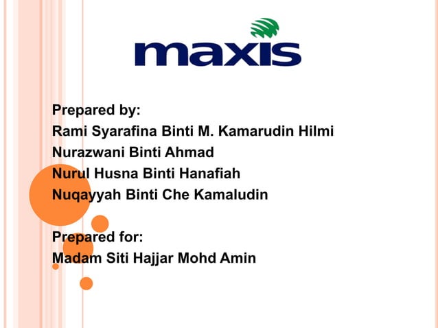 SERVICE MANAGEMENT PRESENTATION (MAXIS) | PPTX