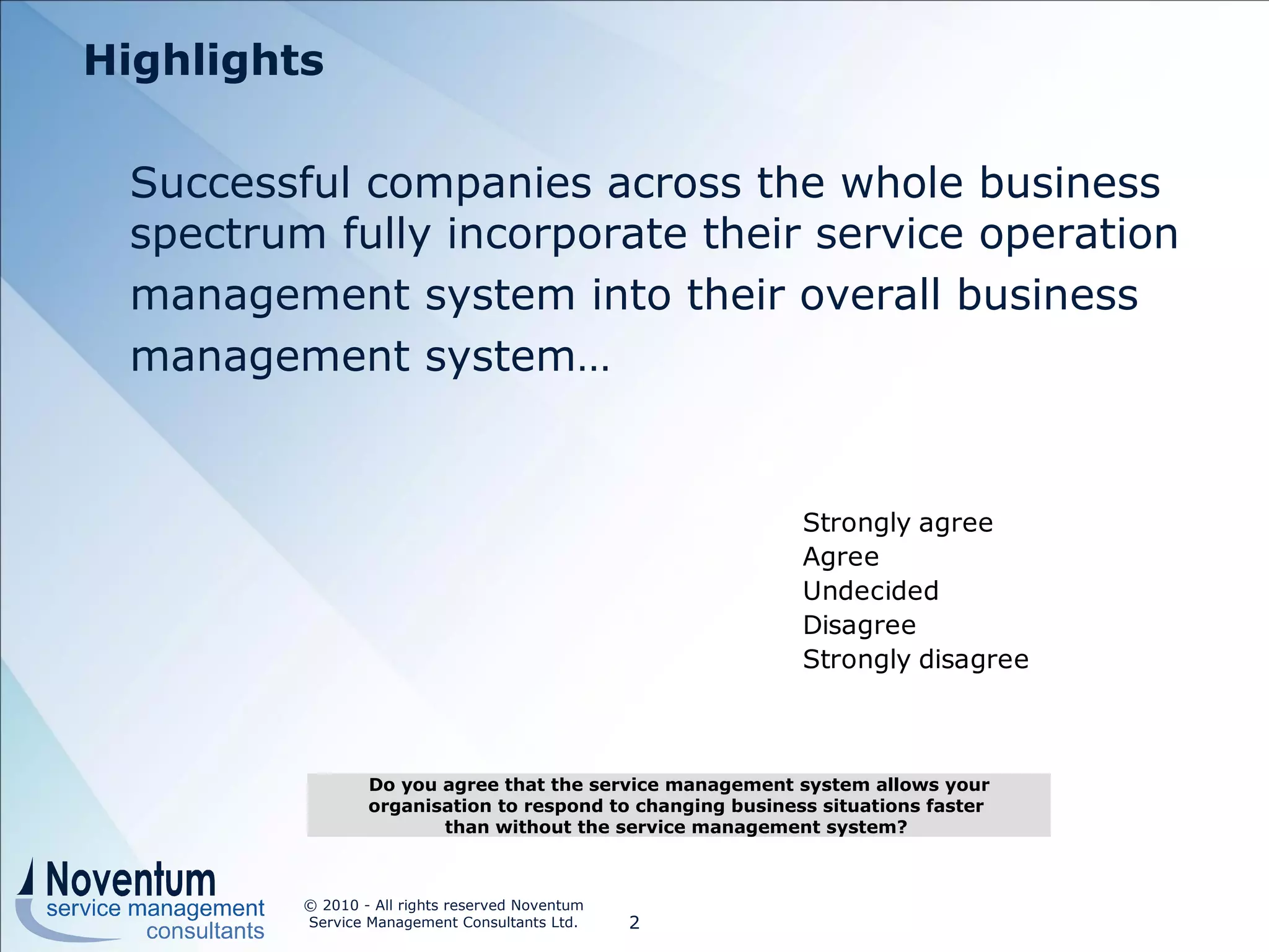 Service Management System Survey Higlights | PPT | Business ...