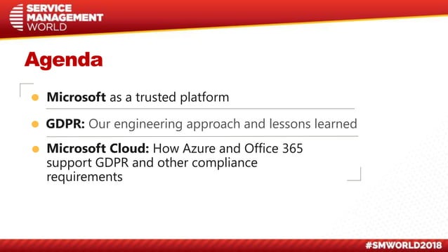Azure Privacy & GDPR @ Service Management World | PPT