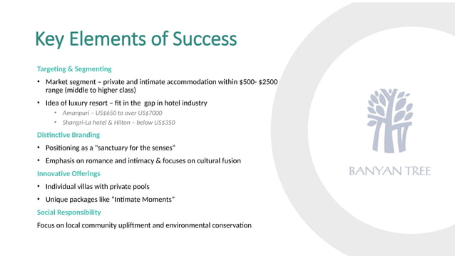 Banyan Tree - Developing a powerful Service Brand - Case Study | PPT
