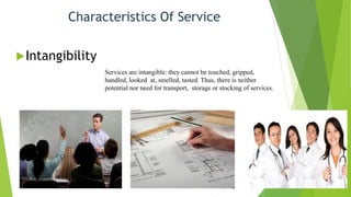 Service marketing service charecteristics & marketing triangle | PDF