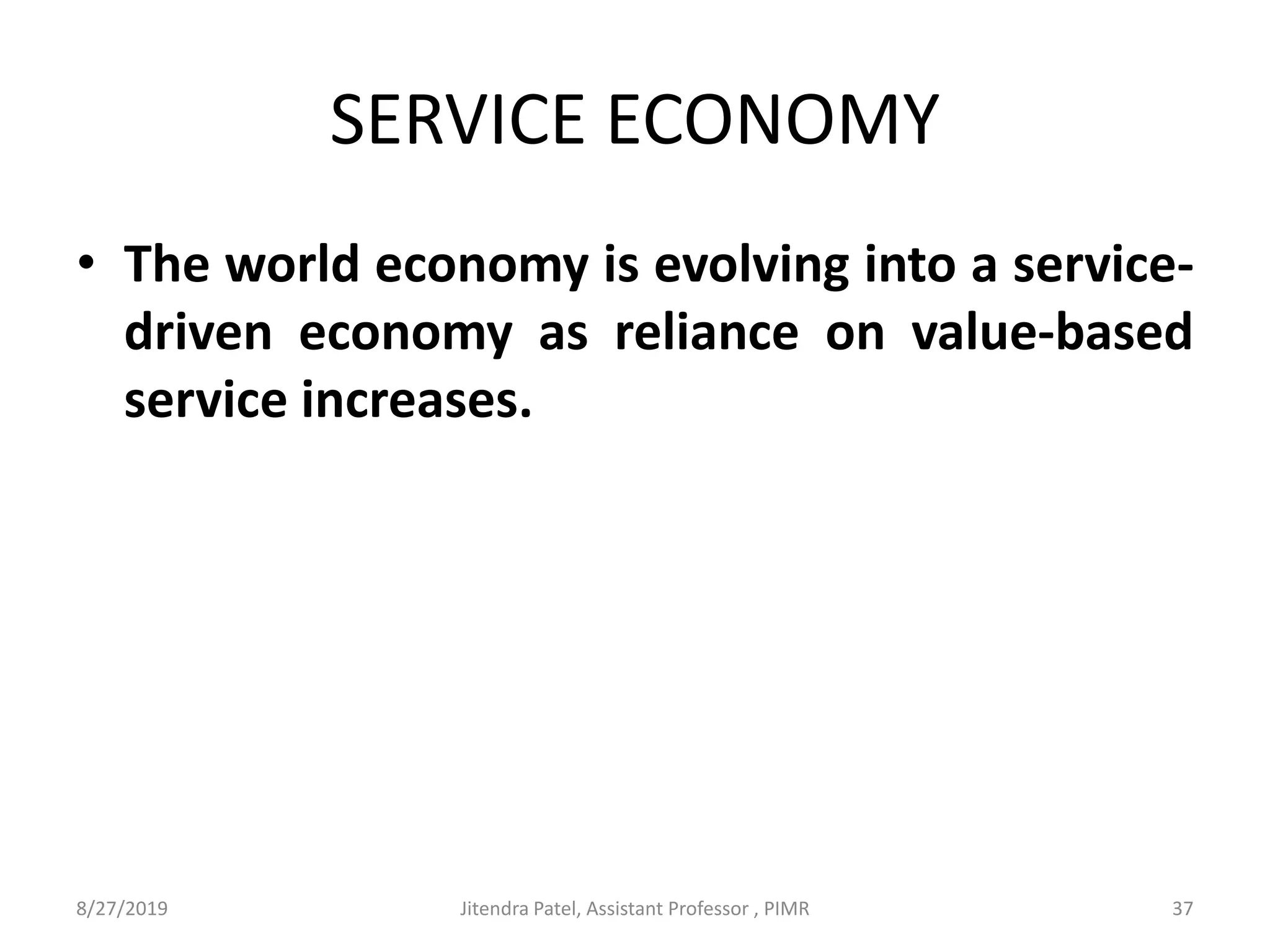 Service marketing introduction, , classification and challenges | PPTX