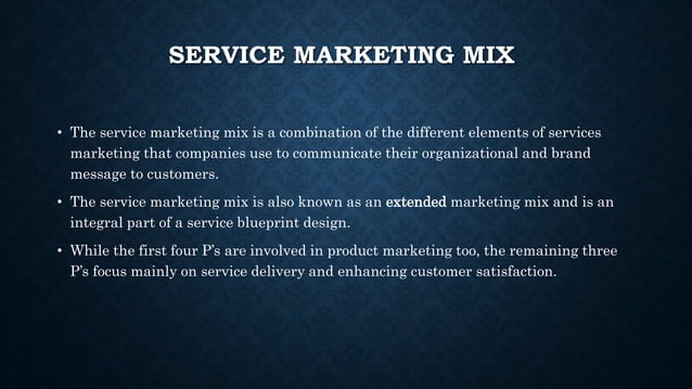 Service marketing mix | PPTX | Marketing and Advertising | Business