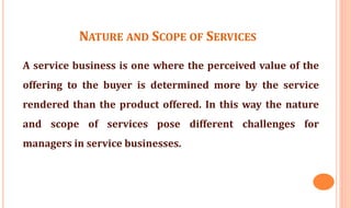 Service Marketing | PPTX | Information Services Industry | Industries