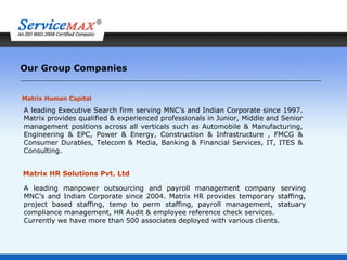 Servicemax company profile ppt | PPT