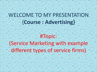 Service Marketing Power point Slide presentation | PPTX
