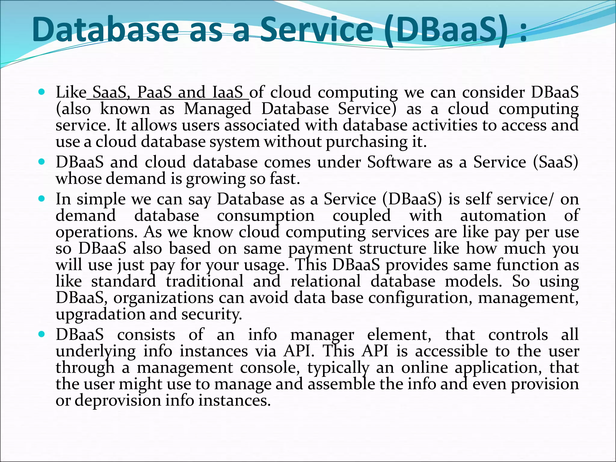 Service Models - Databas - Monitoring - Communication.ppt | Cloud Computing | Internet