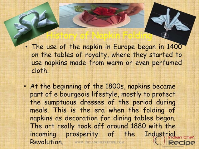 DIFFERENT TYPES OF NAPKIN FOLDING | PPTX