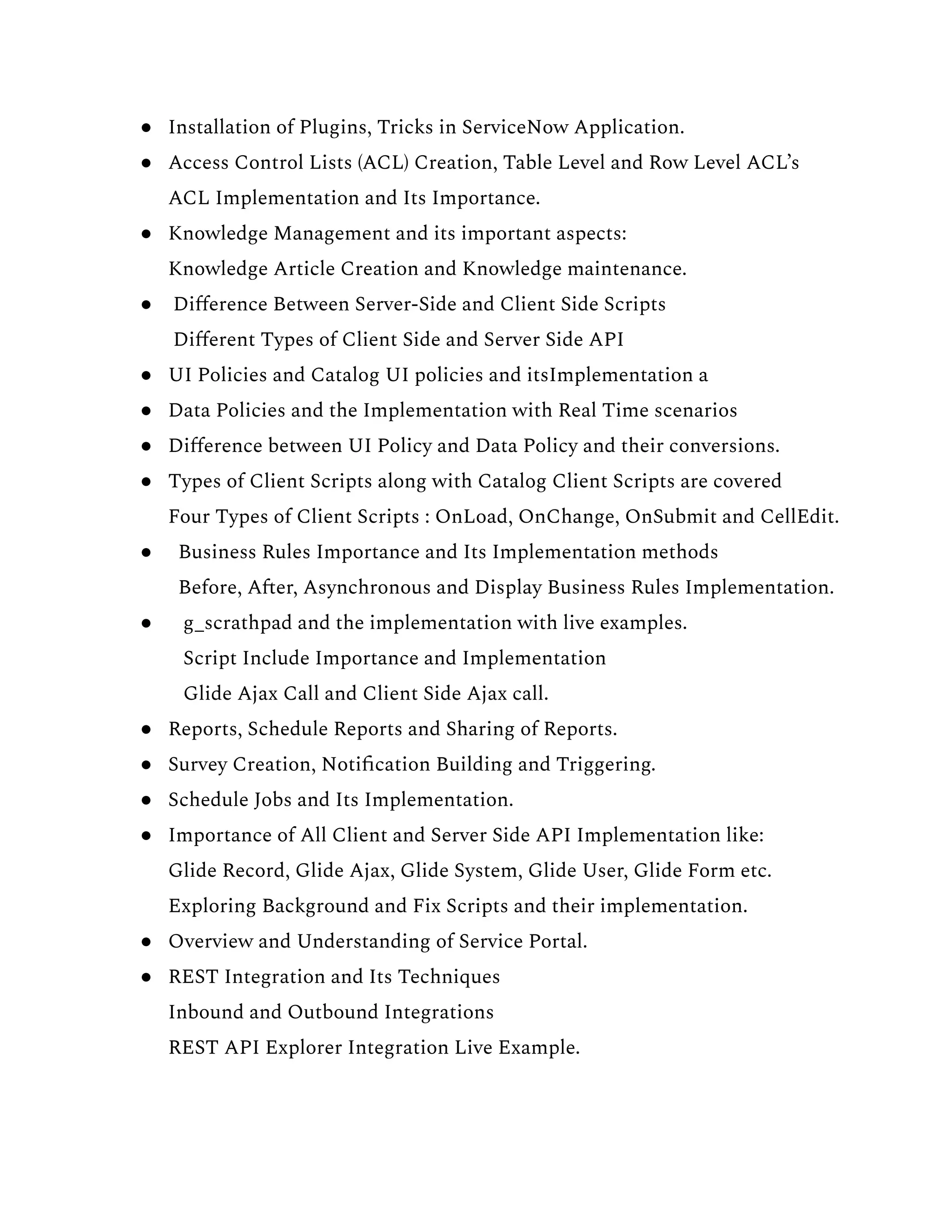 Servicenow Admin and Development Course Content.pdf | Web Development ...