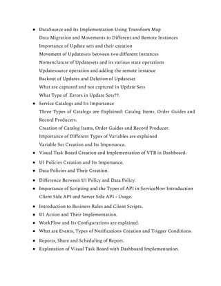 Servicenow Admin and Development Course Content.pdf | Web Development ...