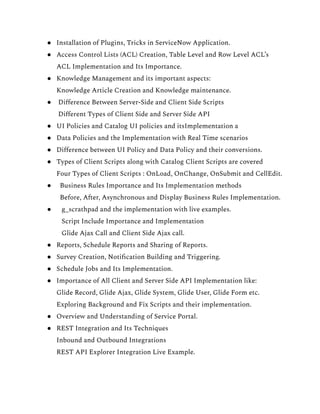 Servicenow Admin and Development Course Content.pdf | Web Development | Internet