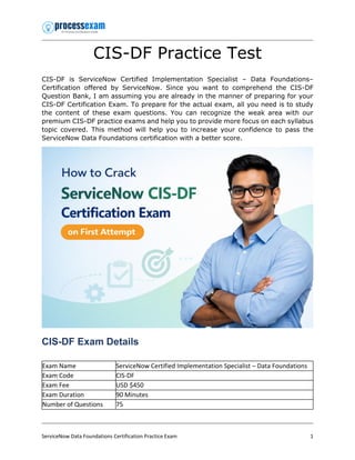 ServiceNow CIS-DF Certification Study Guide | PDF