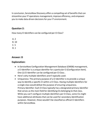 ServiceNow CIS-Discovery Exam Dumps 2024 | PDF