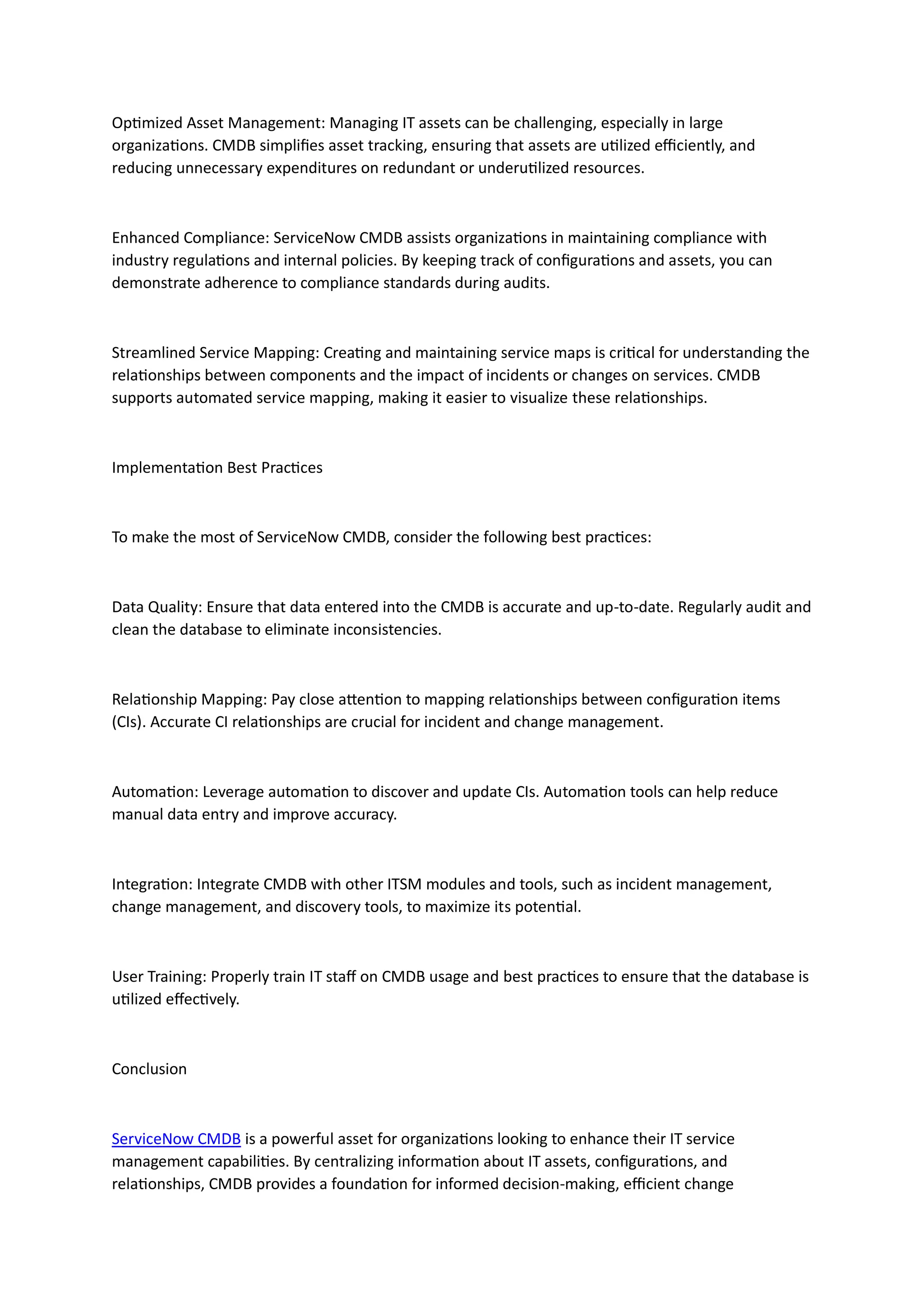 Unlocking the Power of ServiceNow CMDB for Better IT Service Management ...