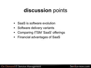 Service-now.com SaaS vs. ASP vs. traditional software | PPT