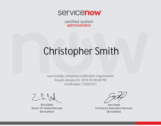 ServiceNow Certified System Administrator | PPT