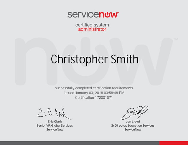 ServiceNow Certified System Administrator | PPT