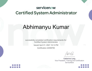 Certified System Administrator | PDF