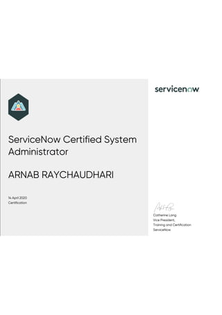 ServiceNow Certified System Administrator (CSA) | PDF