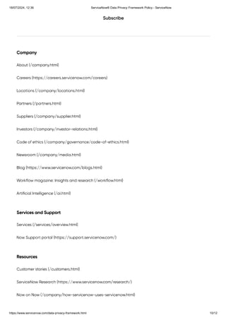 ServiceNow® Data Privacy Framework Policy.pdf