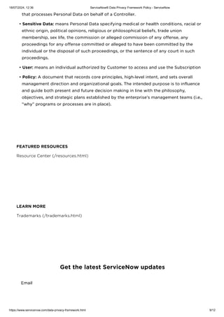 ServiceNow® Data Privacy Framework Policy.pdf