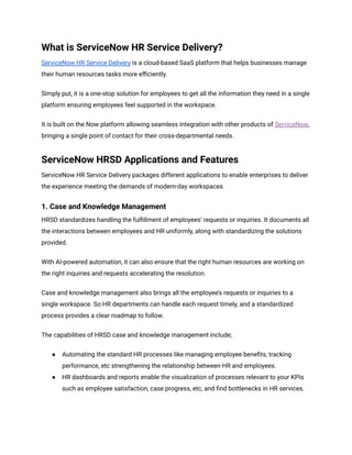 ServiceNow HR Service Delivery: Transforming HR into a Strategic Business Accelerator | PDF ...