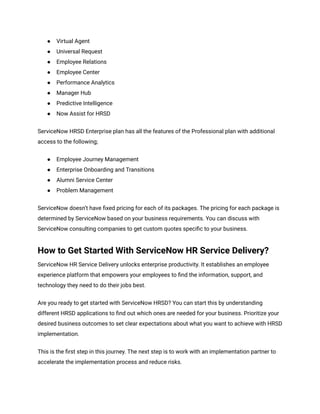 ServiceNow HR Service Delivery: Transforming HR into a Strategic Business Accelerator | PDF ...