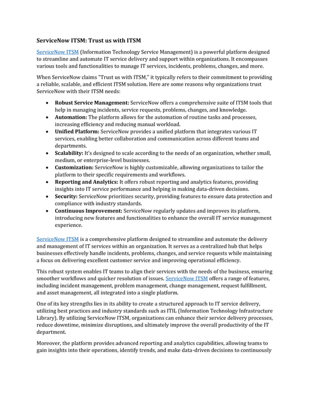 ServiceNow ITSM Trust us with ITSM.pdf