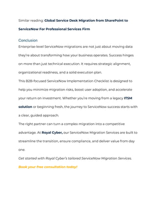 ServiceNow Migration Services for Enterprises A B2B Readiness Checklist.pdf