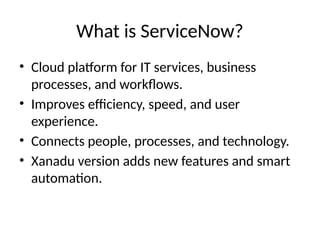 ServiceNow_Presentation_servicenow pptt | PPTX