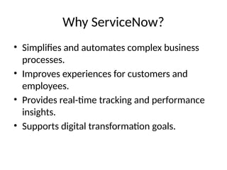 ServiceNow_Presentation_servicenow pptt | PPTX