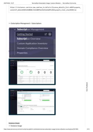 ServiceNow Subscription Usage, License Utilization, Counting Licensed ...