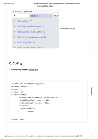 ServiceNow Subscription Usage, License Utilization, Counting Licensed Users..pdf