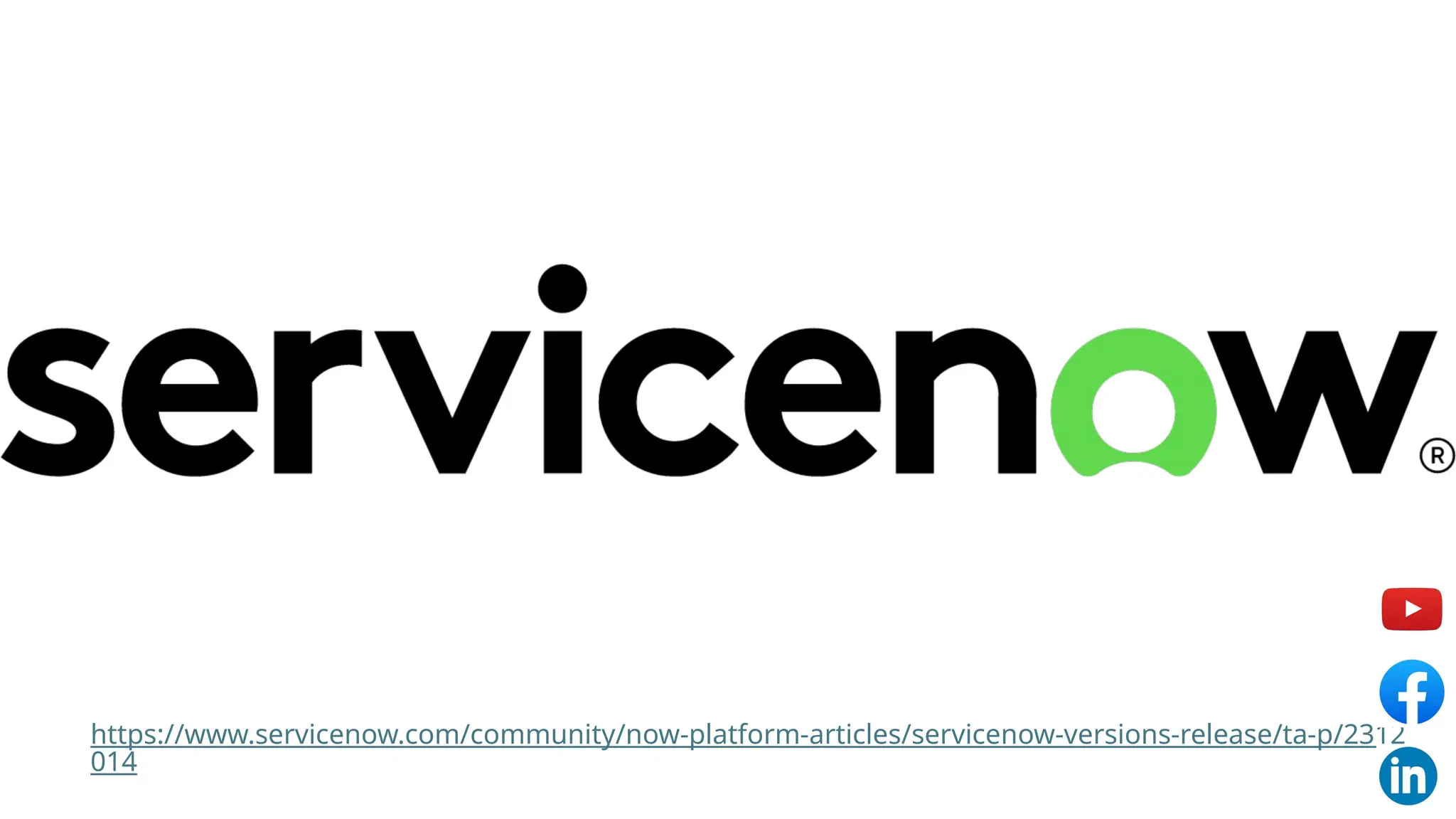 ServiceNow Versions Releases - all cities | PPTX