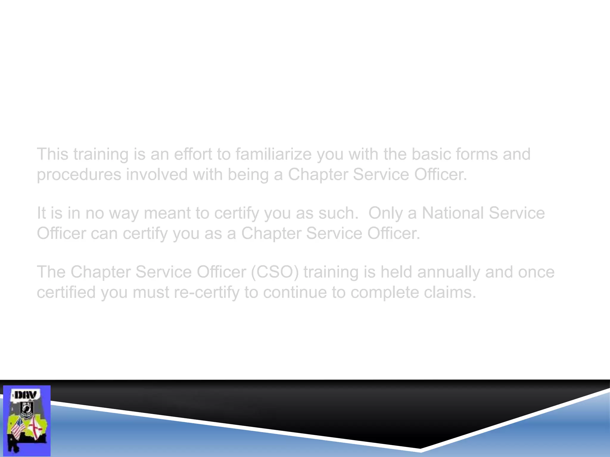 Service officer training | PPTX