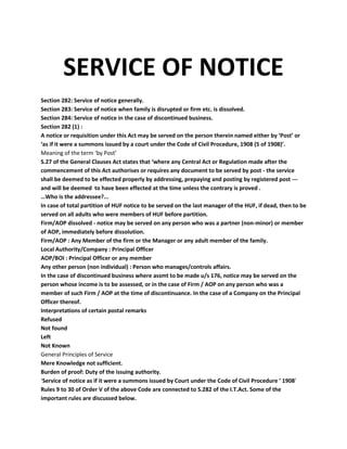 Service of notice.bose