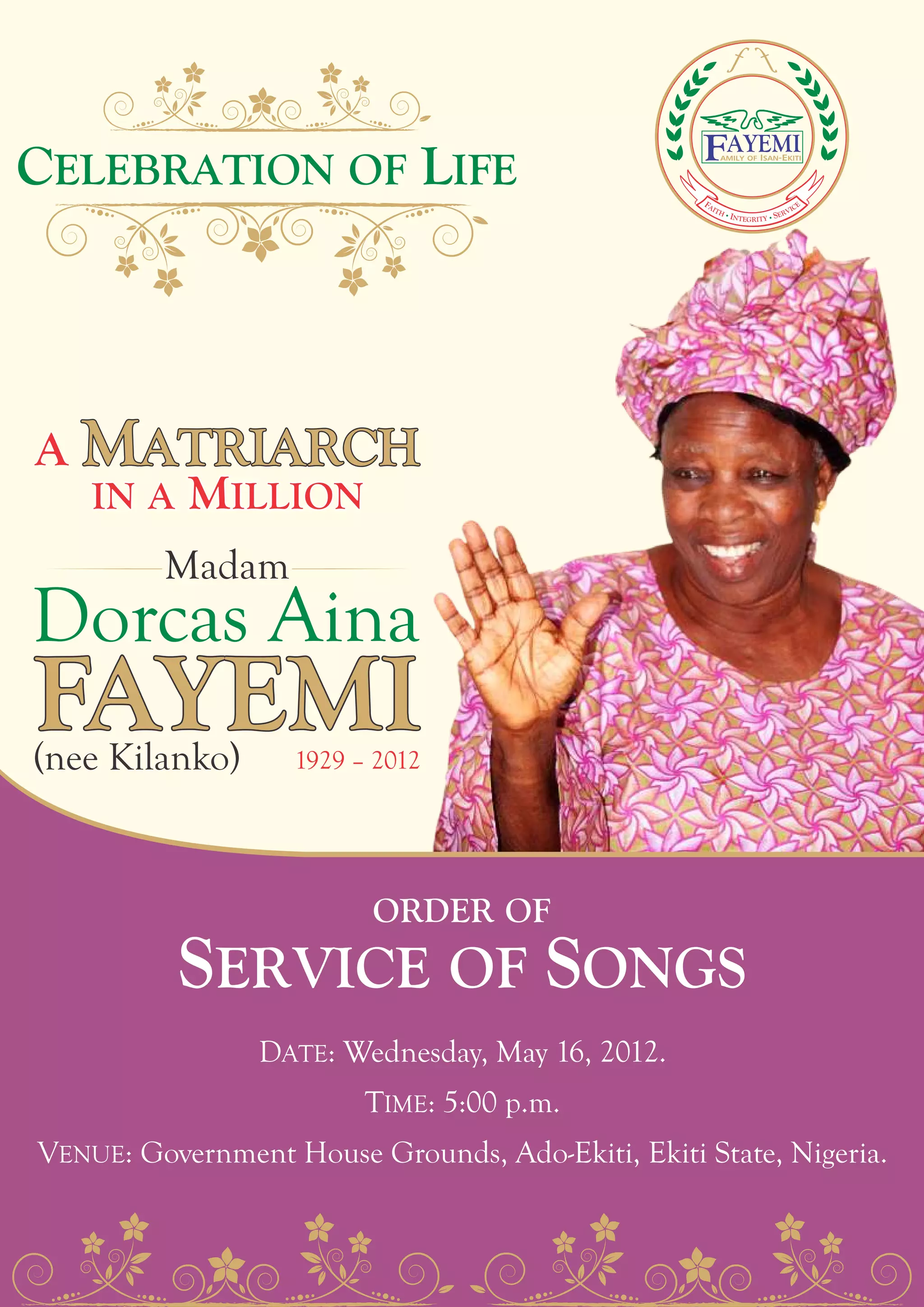 Service of songs programme | PDF