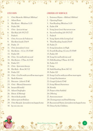 Service of songs programme | PDF