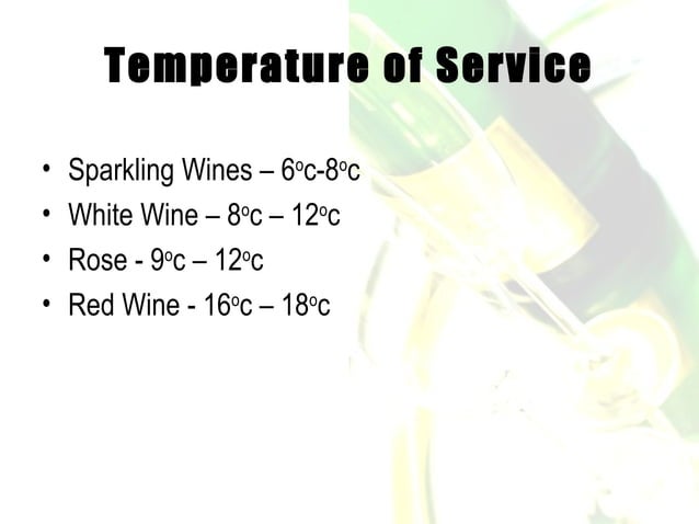 Service Of Wines | PPT | Alcoholic Beverages | Food & Drink